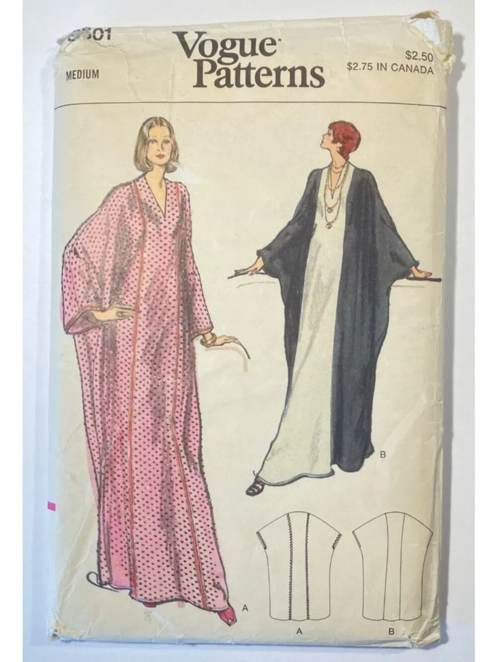 Vogue | Other | 7s Vogue 850 Caftan Vintage Sewing Pattern Medium 1214 ...